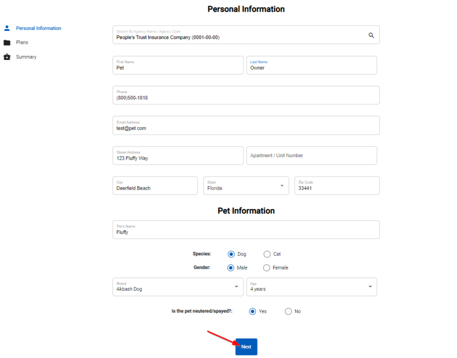 How To Complete a Quote - People's Trust Insurance Company